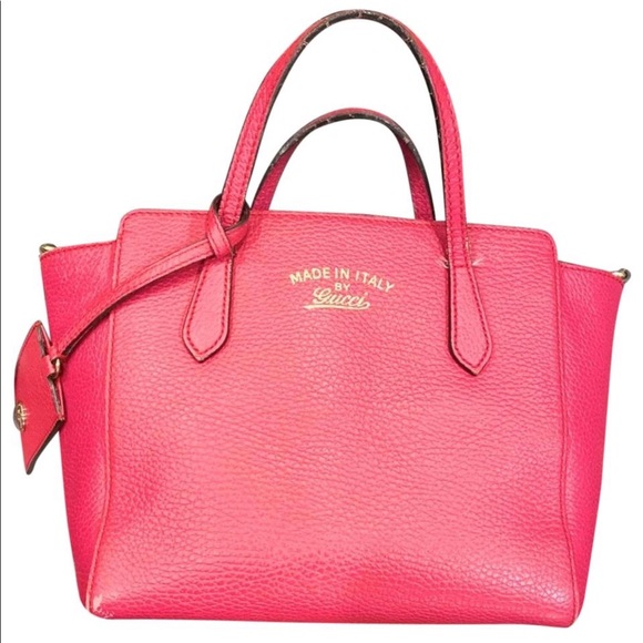 Gucci | Bags | Gucci Swing Pink Crossbody Leather Bag | Poshmark